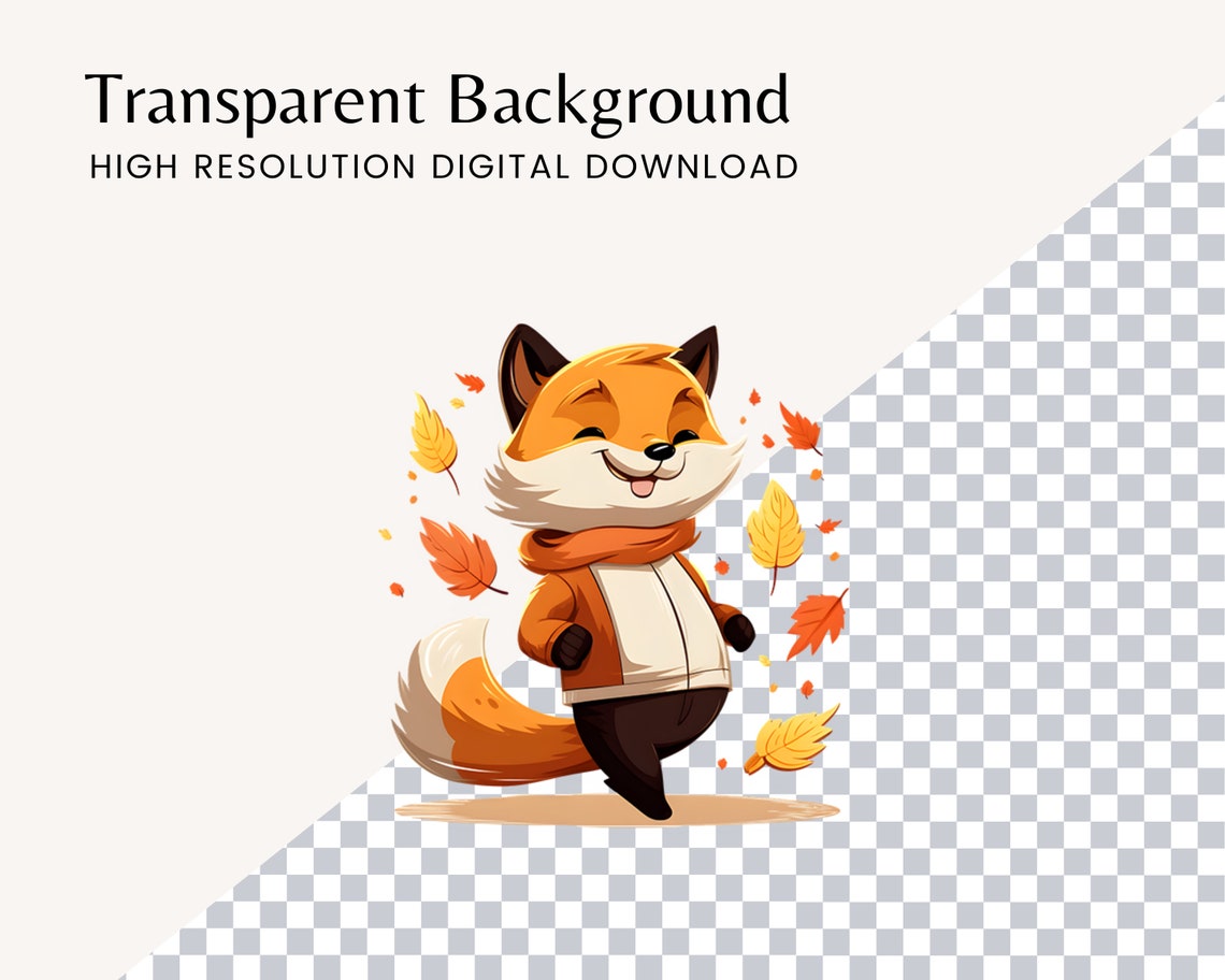 Woodland Animal PNG, Kids Clipart, Digital Download, Fall Clipart, Fall ...