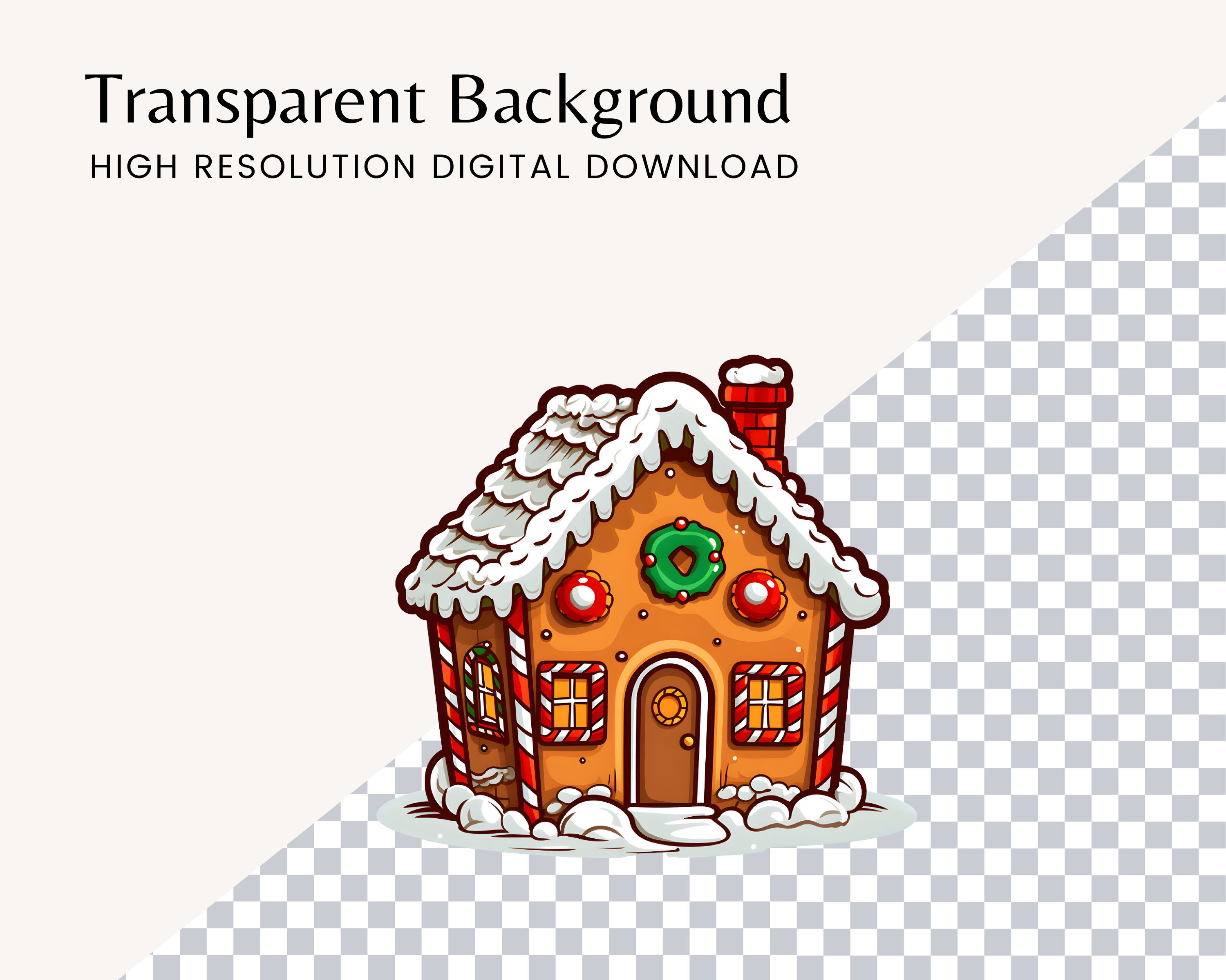 Christmas Gingerbread Houses Clipart, Holiday Clipart, Gingerbread ...