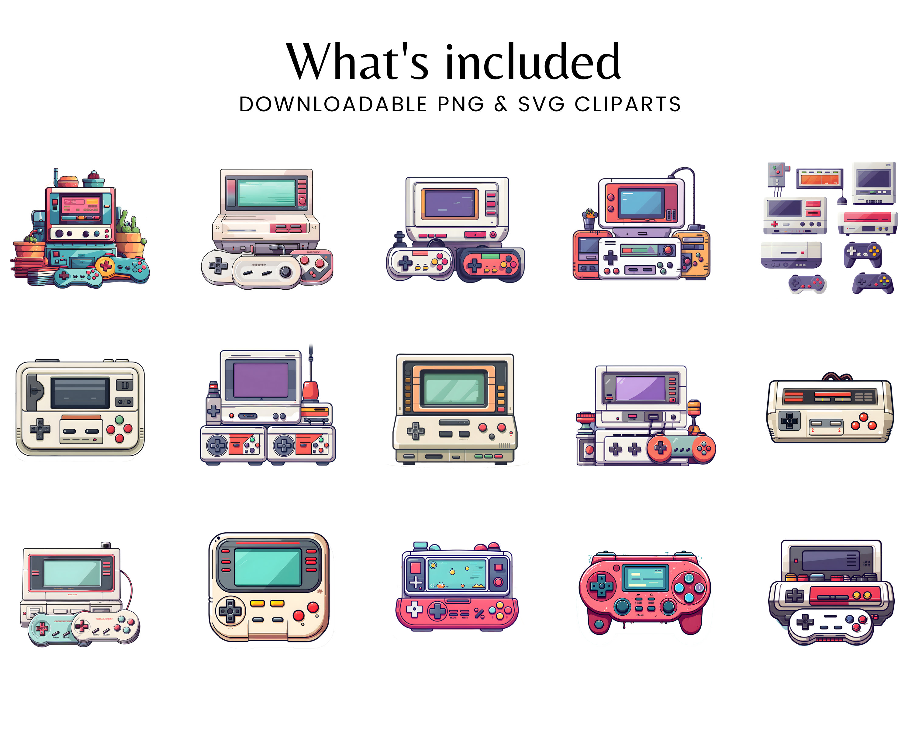 Video Game Console Clipart, Watercolor Game Console PNG, Digital ...