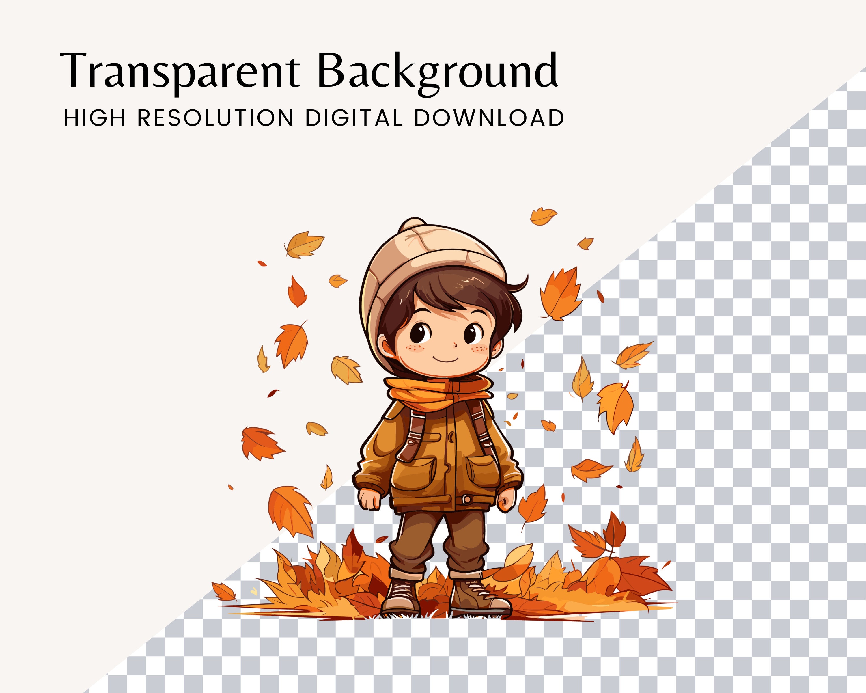 Autumn Girl Clipart, Fall Digital Art, Fall Character PNG, Fall Clipart ...