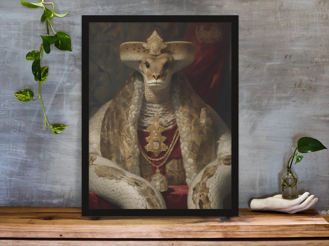 The Regal Rattlesnake Portrait Renaissance Animal Painting - Etsy