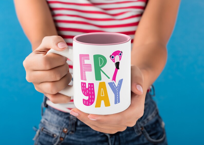 Funny and Cute "friyay" Party Coffee Mug - Make Every Friday Colorful ...