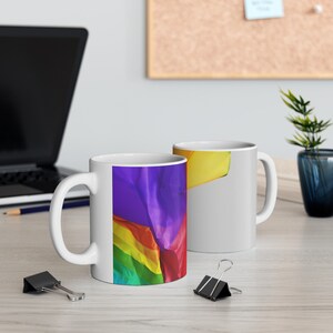 LGBTQ Pride Month Special: 11oz Ceramic Coffee Mug With Pride Flag ...