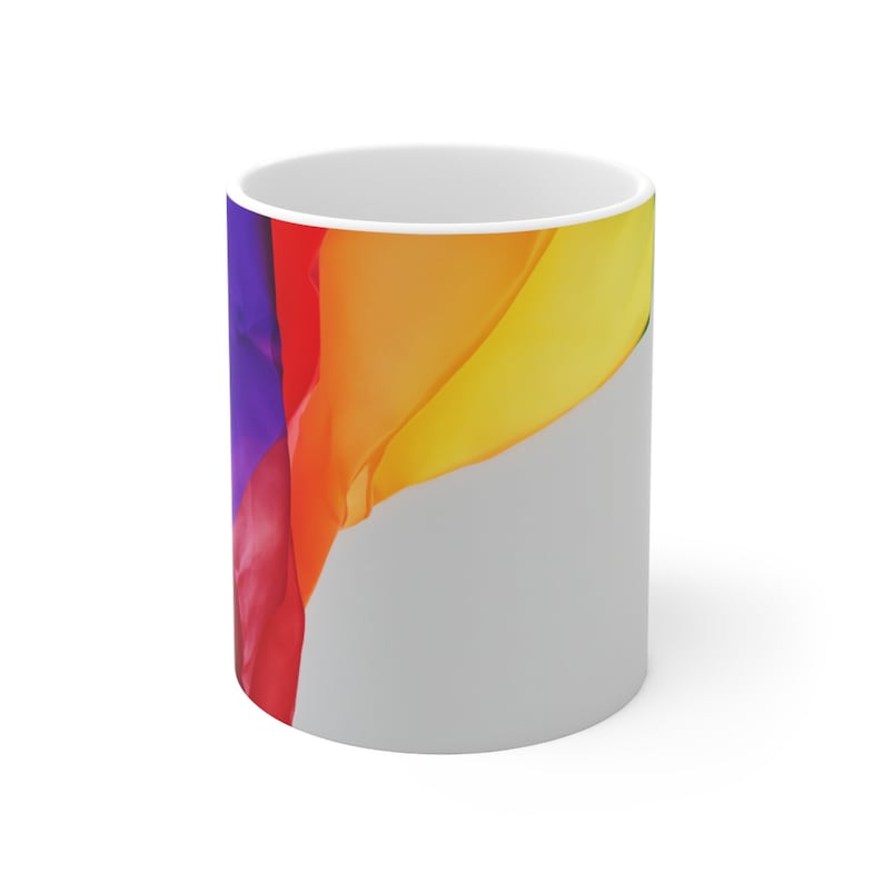LGBTQ Pride Month Special: 11oz Ceramic Coffee Mug With Pride Flag Design - Vibrant Cup for ...