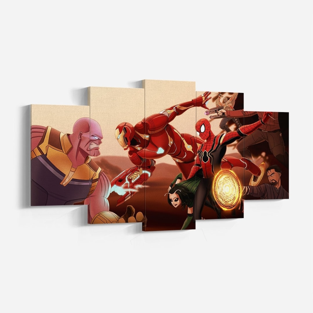 Avengers,avengers Canvas ,avengers Wall Decor,avengers Poster Art, 5 ...