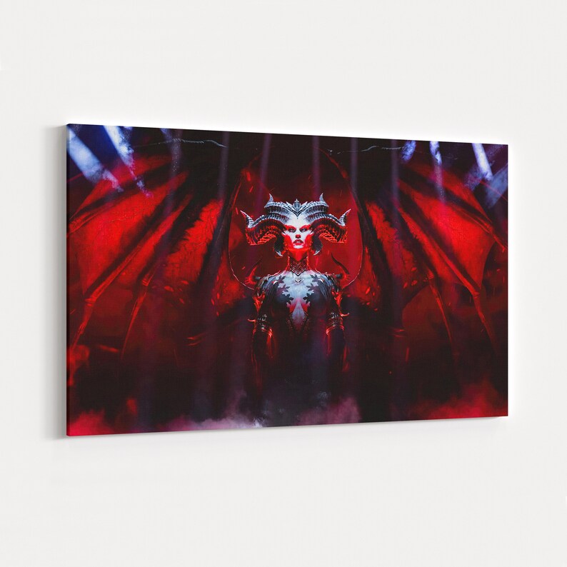 Lilith, Diablo 4 Art,diablo IV Lilith Canvas,diablo 4 Game Wall Art ...