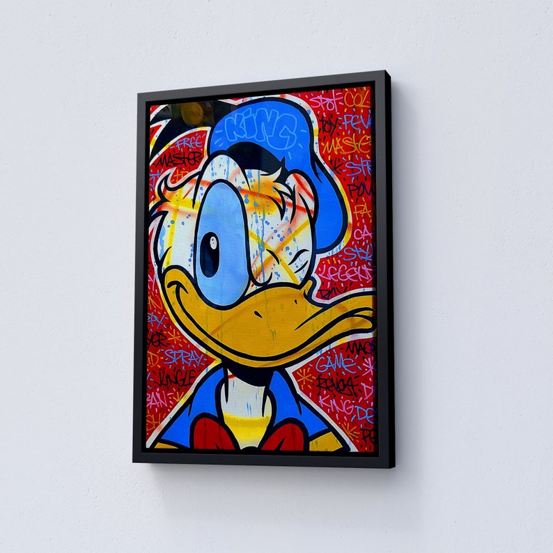 Donald Duck Graffiti Pop Art Leinwand, Donald Duck Pop Art, Banksy ...