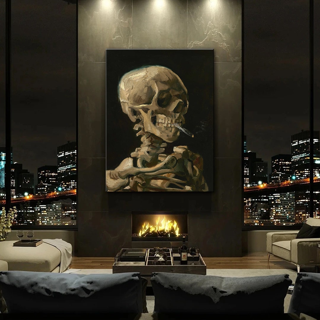 Vincent Van Gogh's Head of A Skeleton With A Burning Cigarette Artwork ...