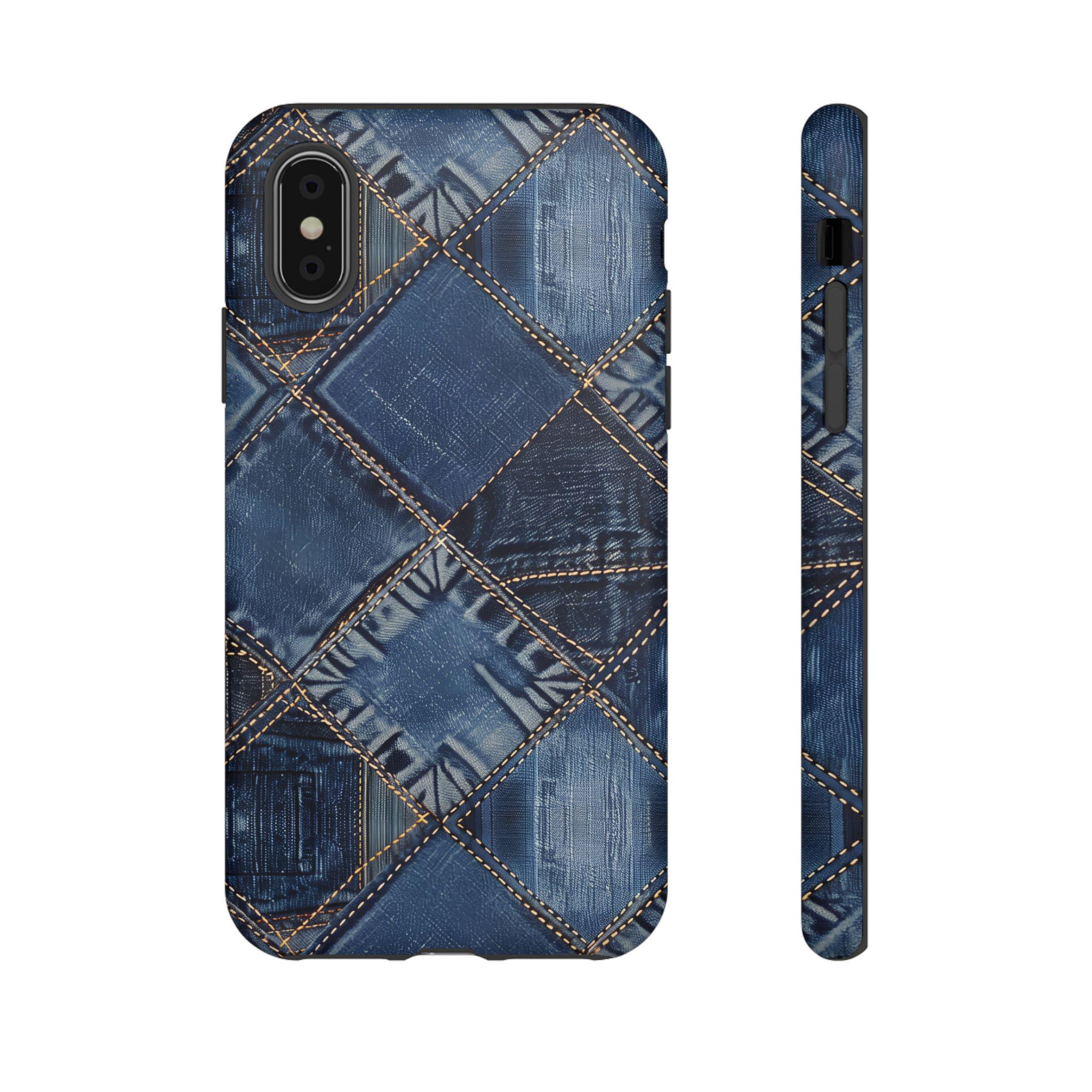 Denim Blue Jeans Texture Phone Case - Stylish & Durable Protection for ...