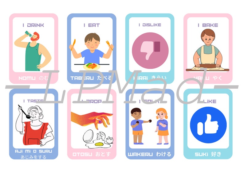 180 Printable Japanese Food and Drink Flash Cards, Resource for ...