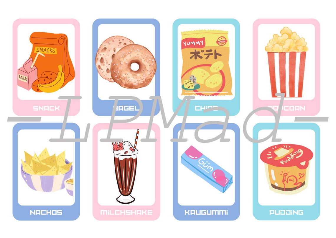 180+ Printable German Food and Drink Flash Cards, Resource for Learning ...