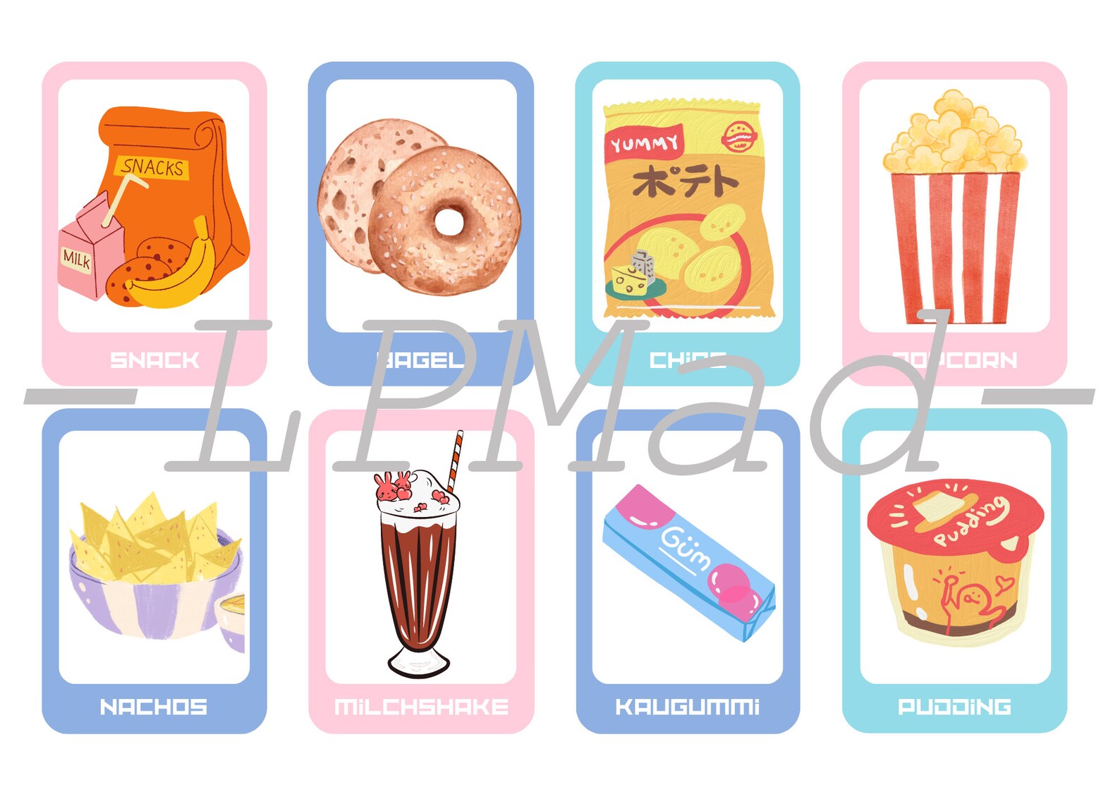 180+ Printable German Food and Drink Flash Cards, Resource for Learning ...