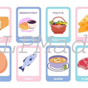 180+ Printable German Food and Drink Flash Cards, Resource for Learning ...