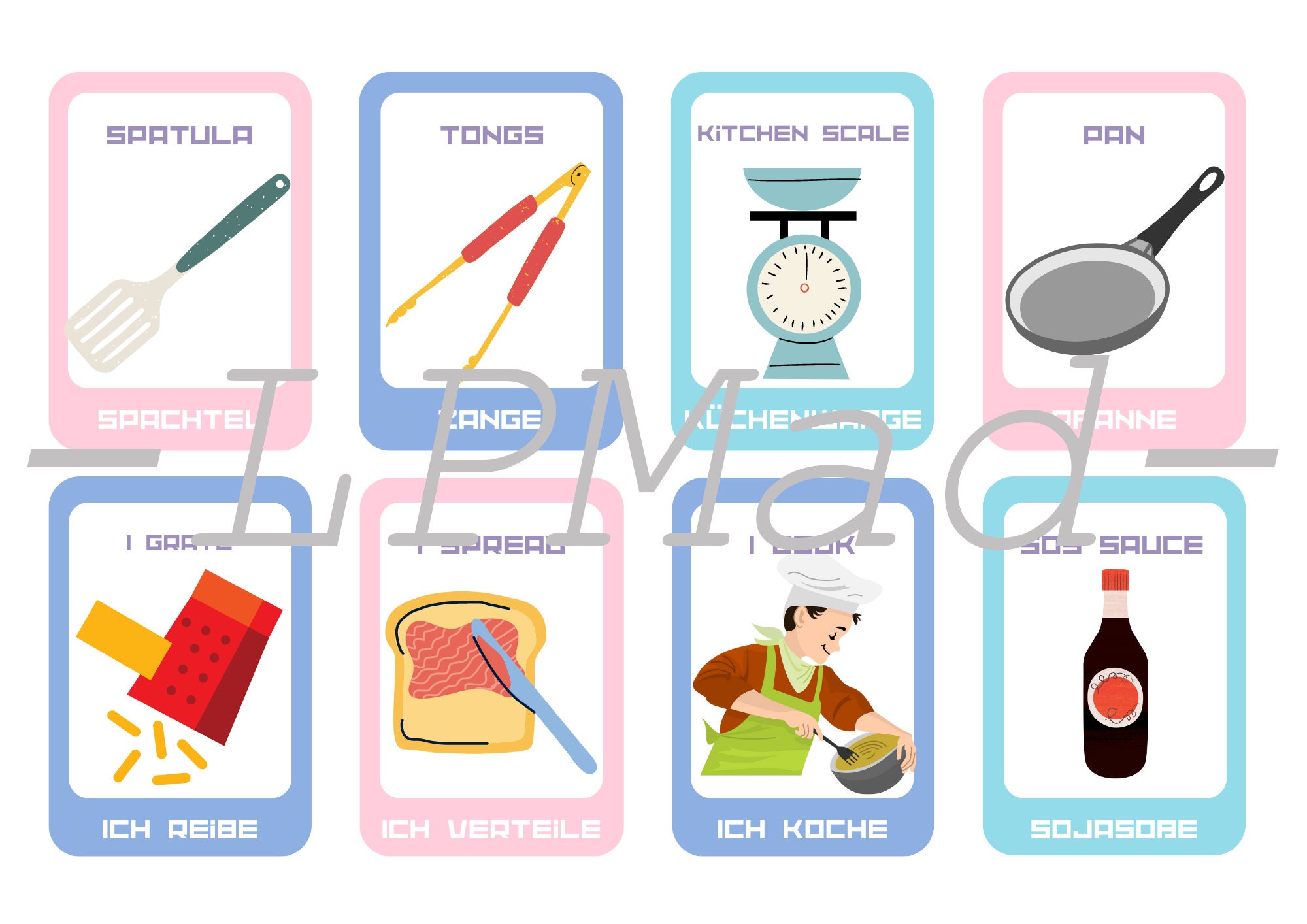 180+ Printable German Food and Drink Flash Cards, Resource for Learning ...