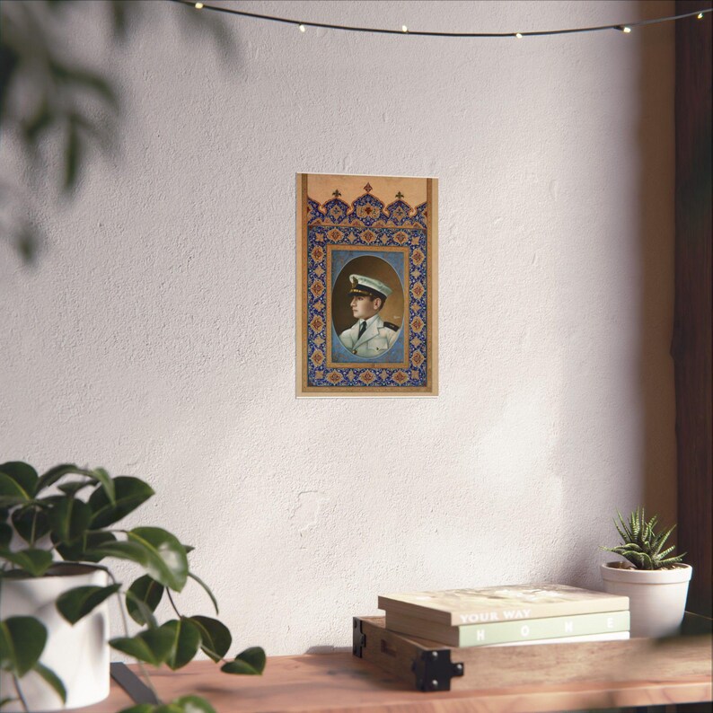 Portrait of Mohammad Reza Shah, Print Portrait of the Last King of ...