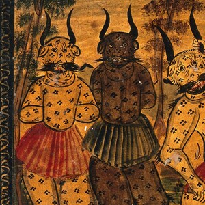 Persian Mythical Warriors Poster Art Print, Shahnama Scene Persian ...