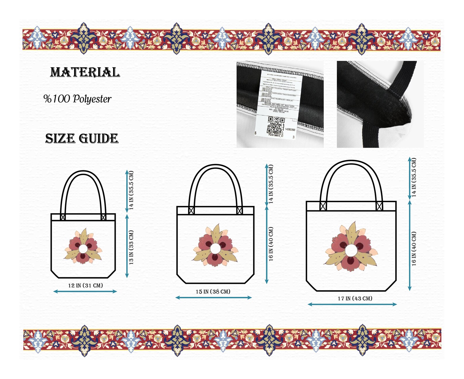 Persian Bag, Persian Illustration Tote Bag, Miniature Painting Bag ...