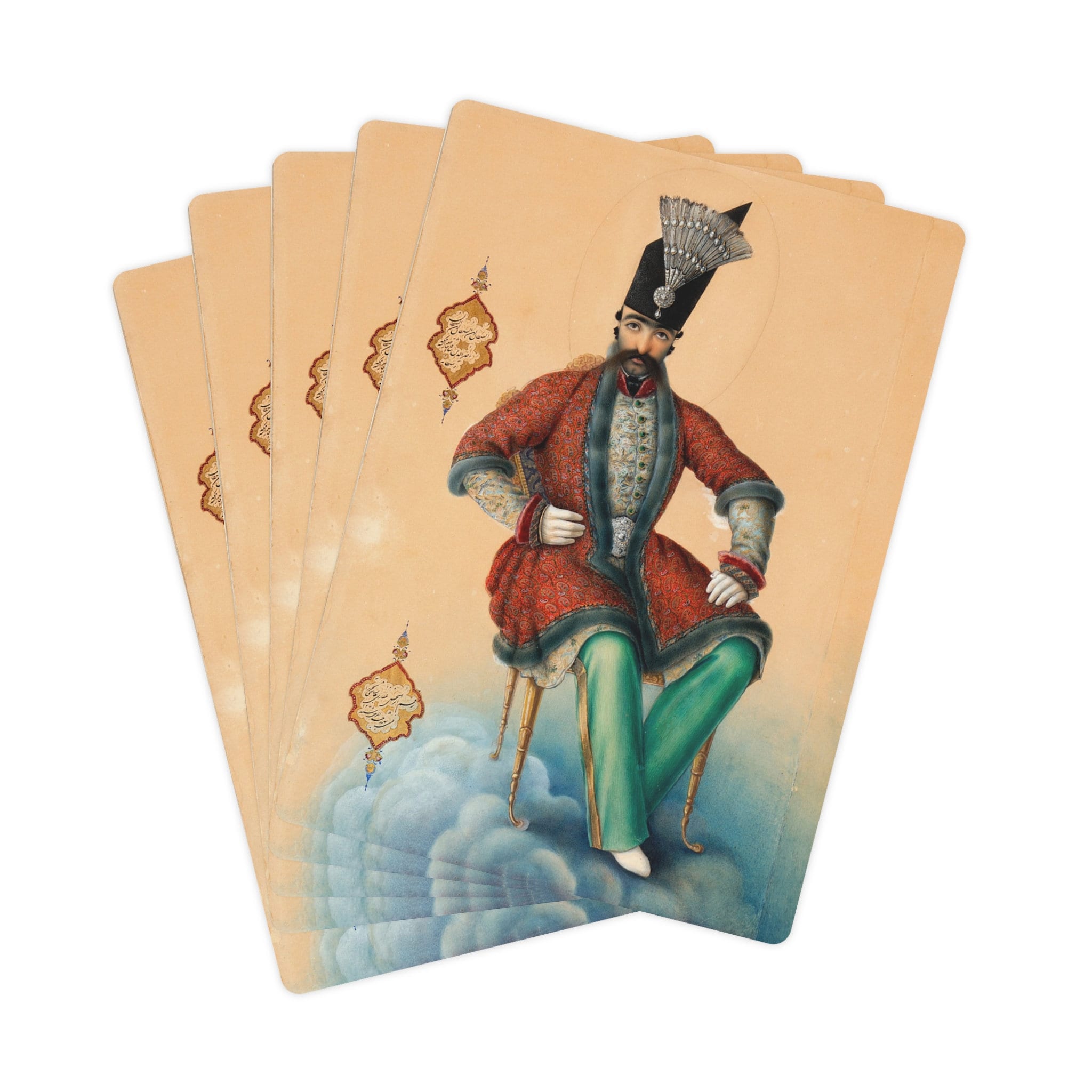 Persian Playing Cards, Persian Qajar King, Persian Gift, Persian Poker ...