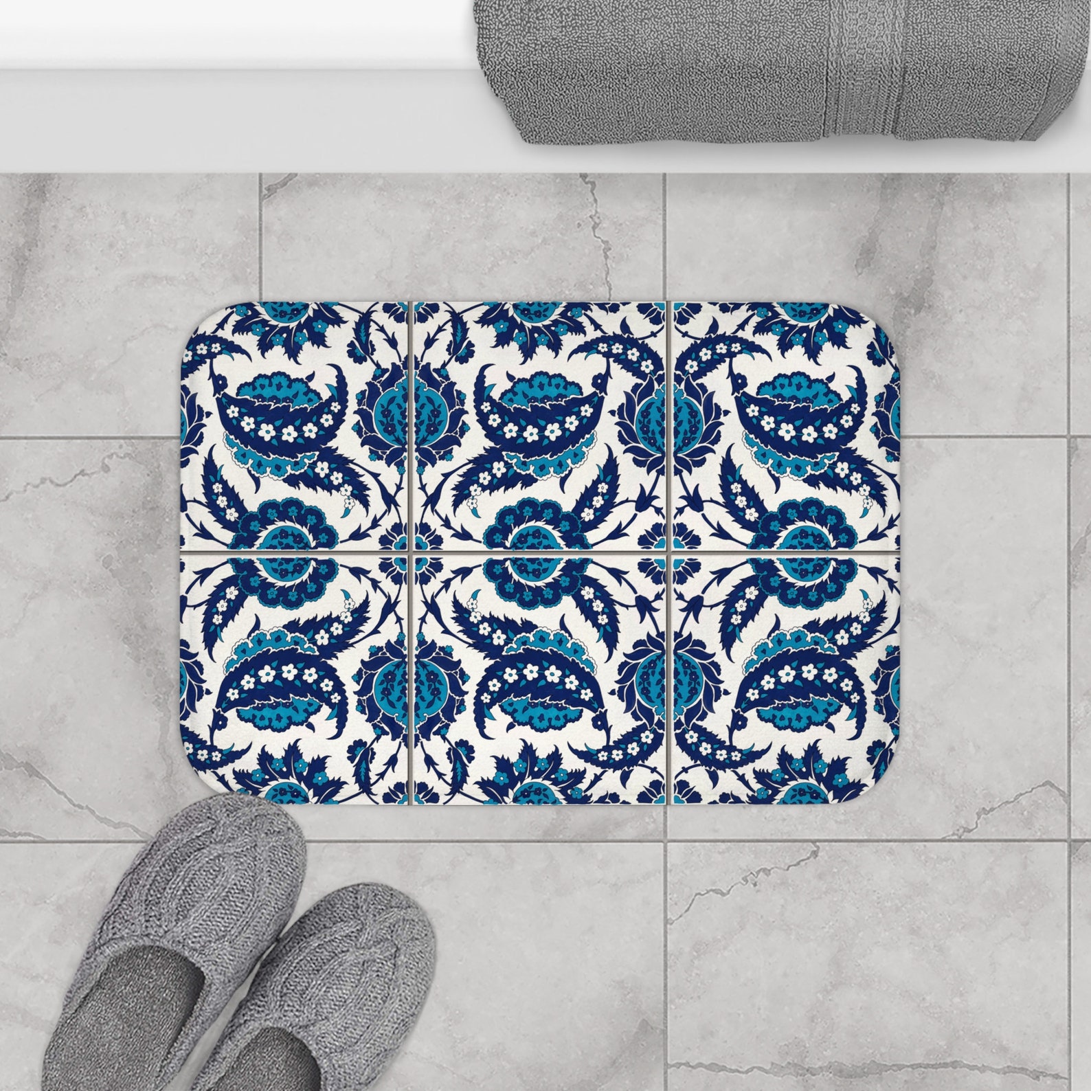 Bath Mat, Bathroom Rug, Persian Bath Mat, Turkish Bath Mat, Persian ...