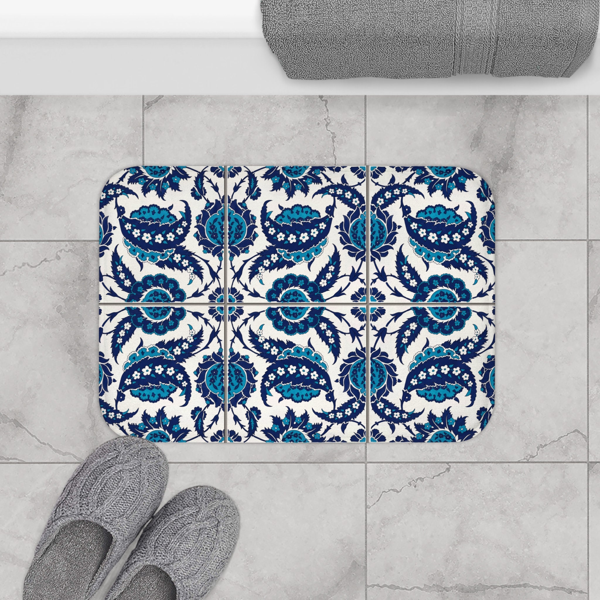 Bath Mat, Bathroom Rug, Persian Bath Mat, Turkish Bath Mat, Persian ...