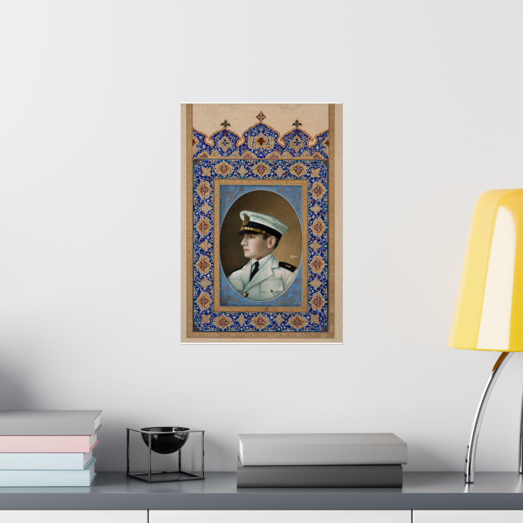 Portrait of Mohammad Reza Shah, Print Portrait of the Last King of ...