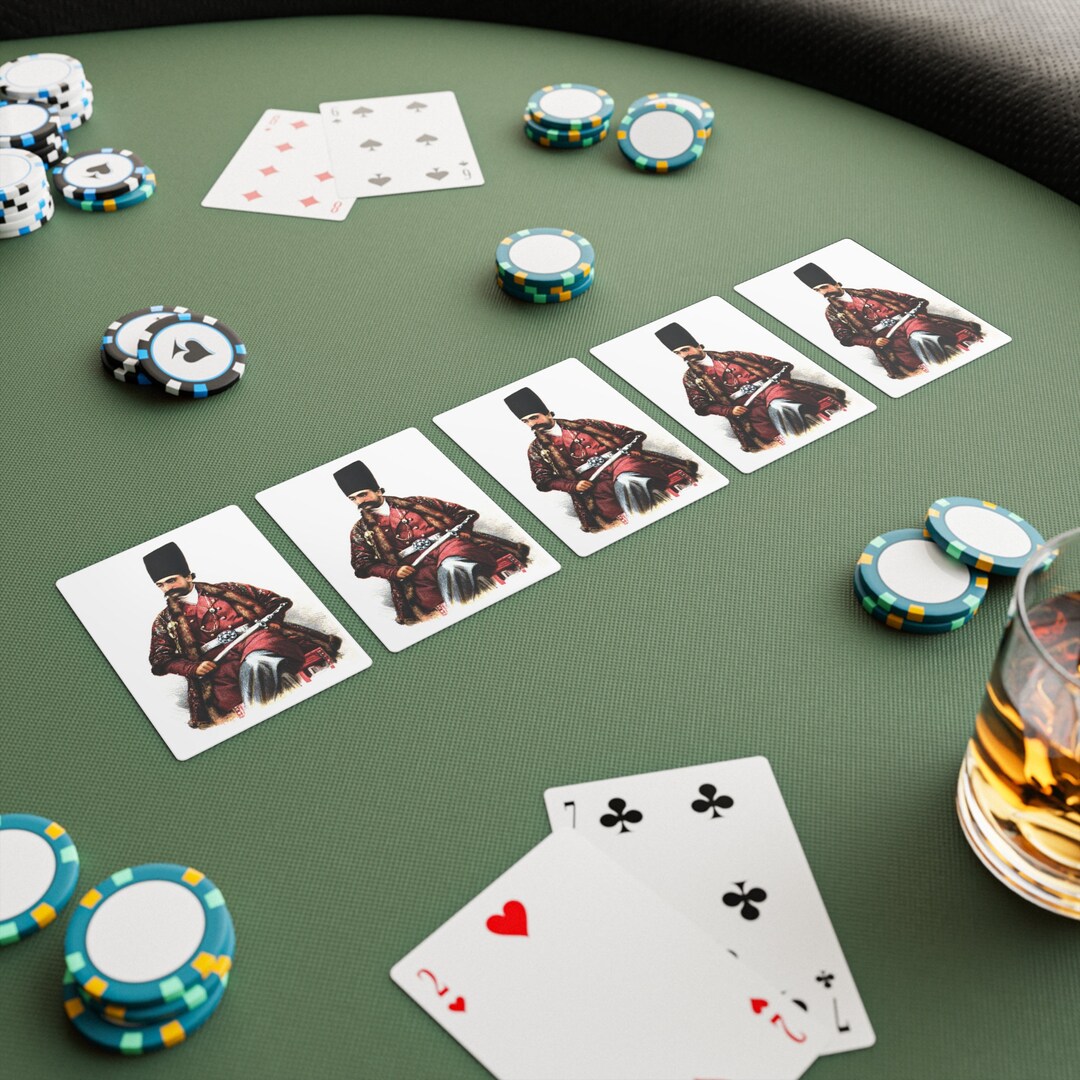 Persian Playing Cards, Persian Poker Cards With Qajar King Portrait ...