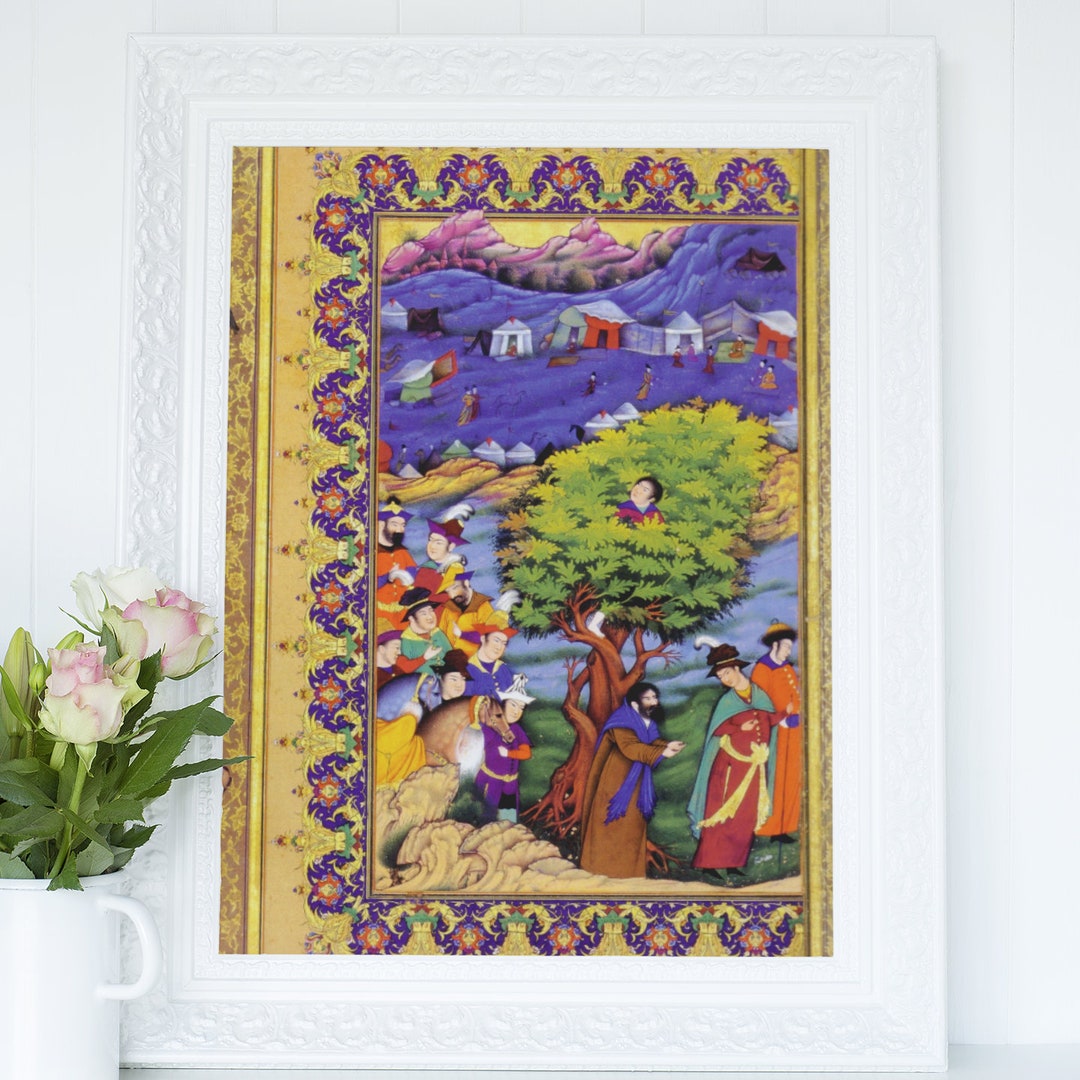 Miniature Art Poster, Persian Wall Hanging, Persian Art, Persian ...