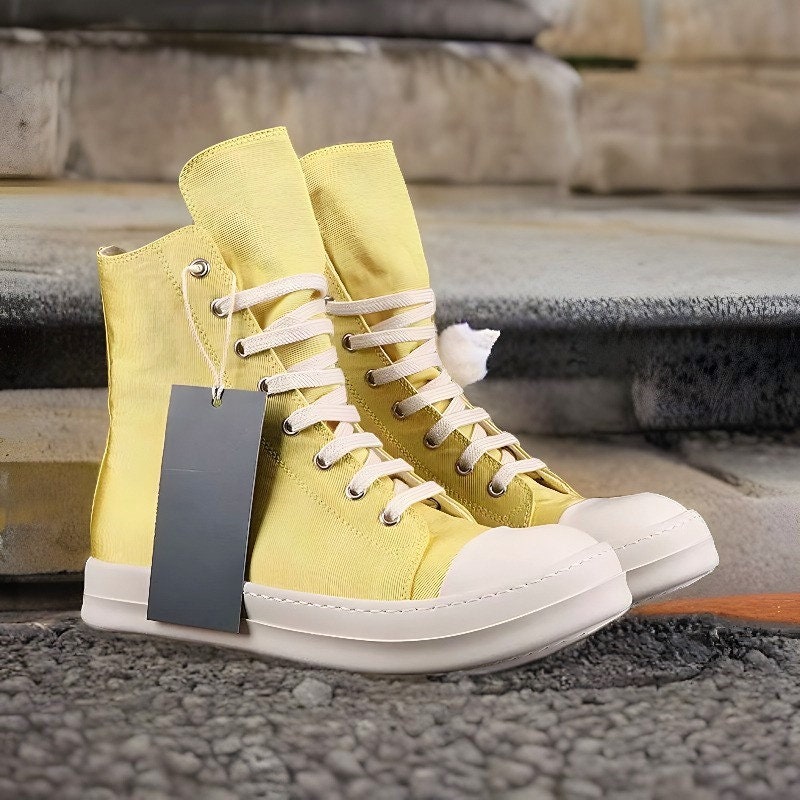 Rick Owens Canvas Shoes - Etsy Rick Owens Canvas Shoes - Etsy