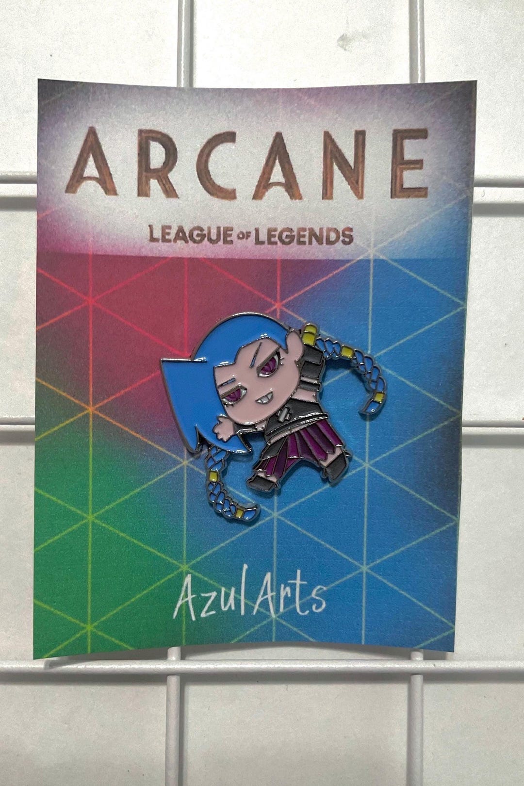 Jinx-arcane Metal Enemal Pin 1.25 In-free Shipping! - Etsy