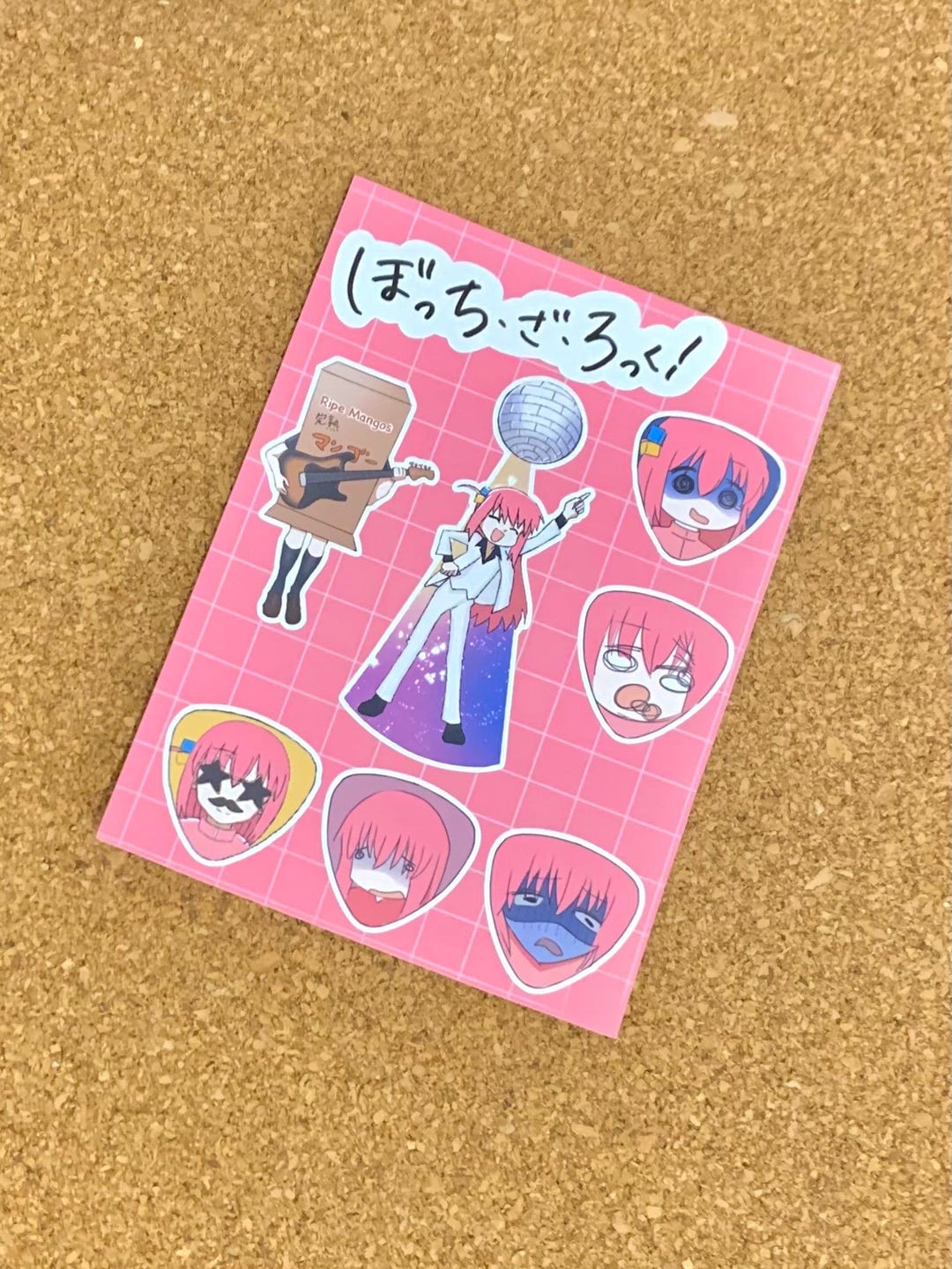 Bocchi the Rock! Bocchi Anime Sticker Sheet Funny Faces Version - Etsy