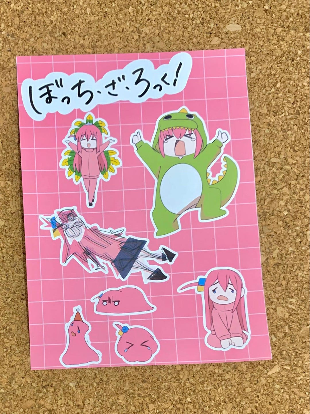 Bocchi the Rock! Bocchi Anime Sticker Silly Version - Etsy