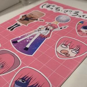 Bocchi the Rock! Bocchi Anime Sticker Sheet Funny Faces Version - Etsy