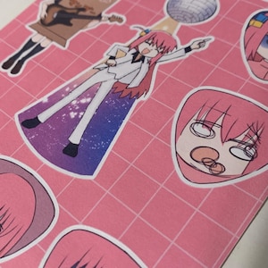 Bocchi the Rock! Bocchi Anime Sticker Sheet Funny Faces Version - Etsy