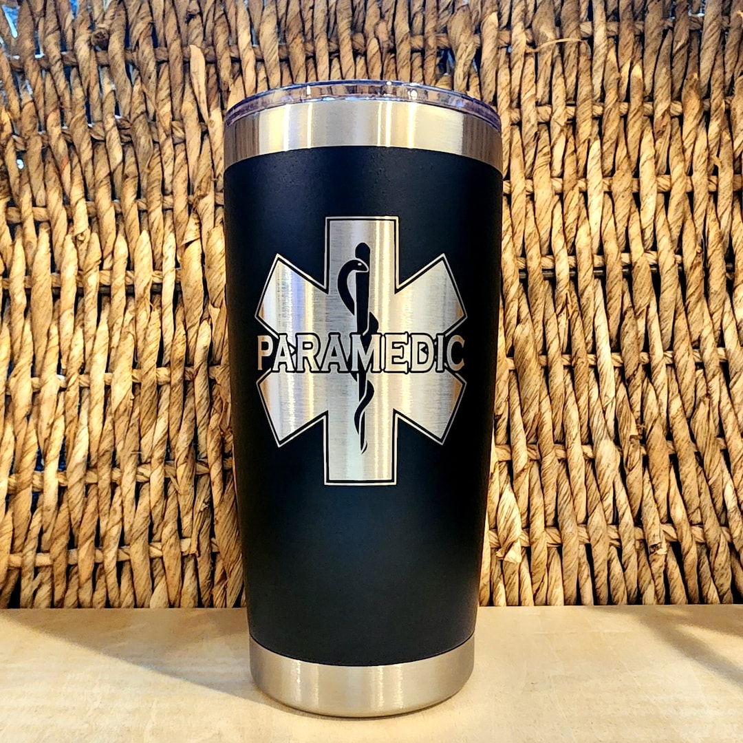 Paramedic 20oz Laser Engraved Powder Coated Stainless Steel Insulated ...