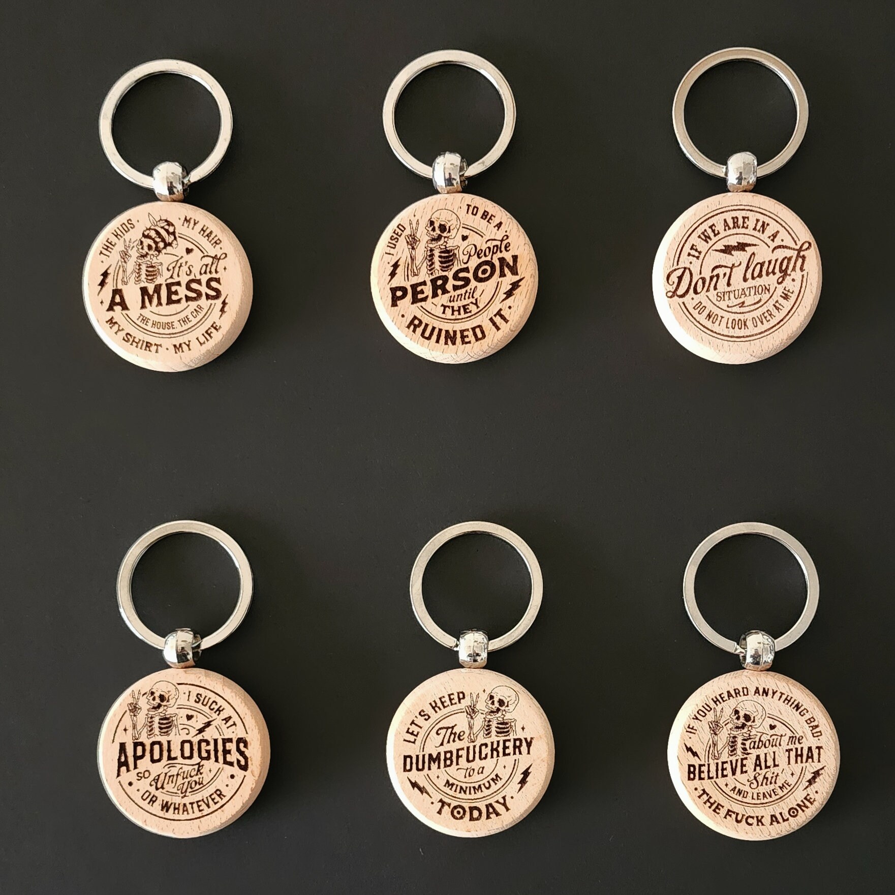Sarcastic Keychains - Funny Keychains - Etsy
