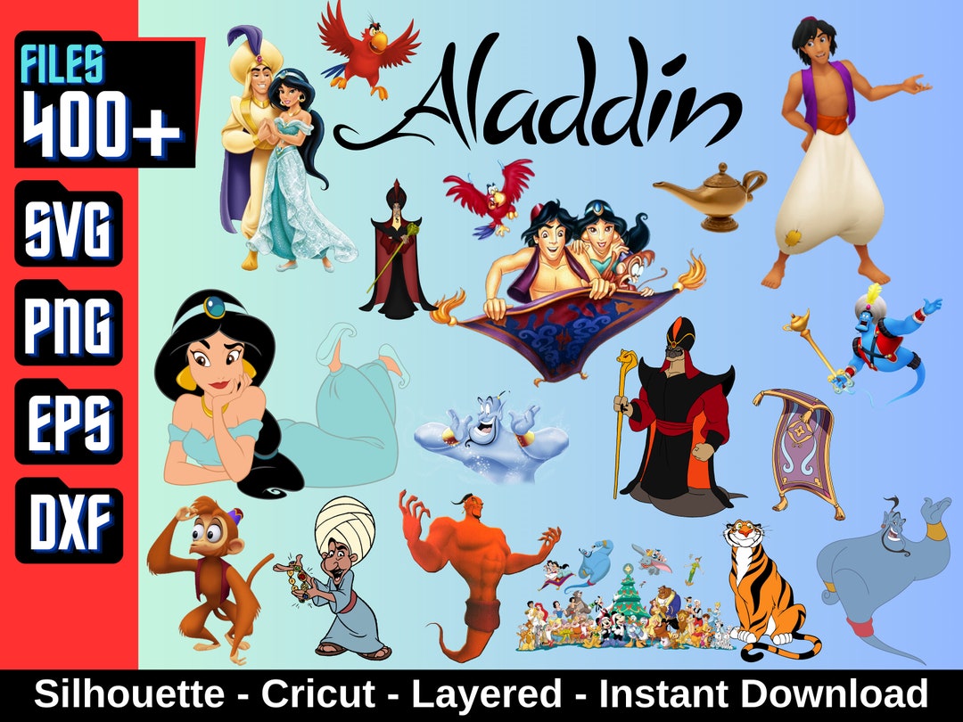 400 Aladdin Files Svg Bundle Aladdin Svg Princess Jasmine - Etsy Canada