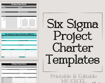 Six Sigma Project Charter Excel Template - Etsy