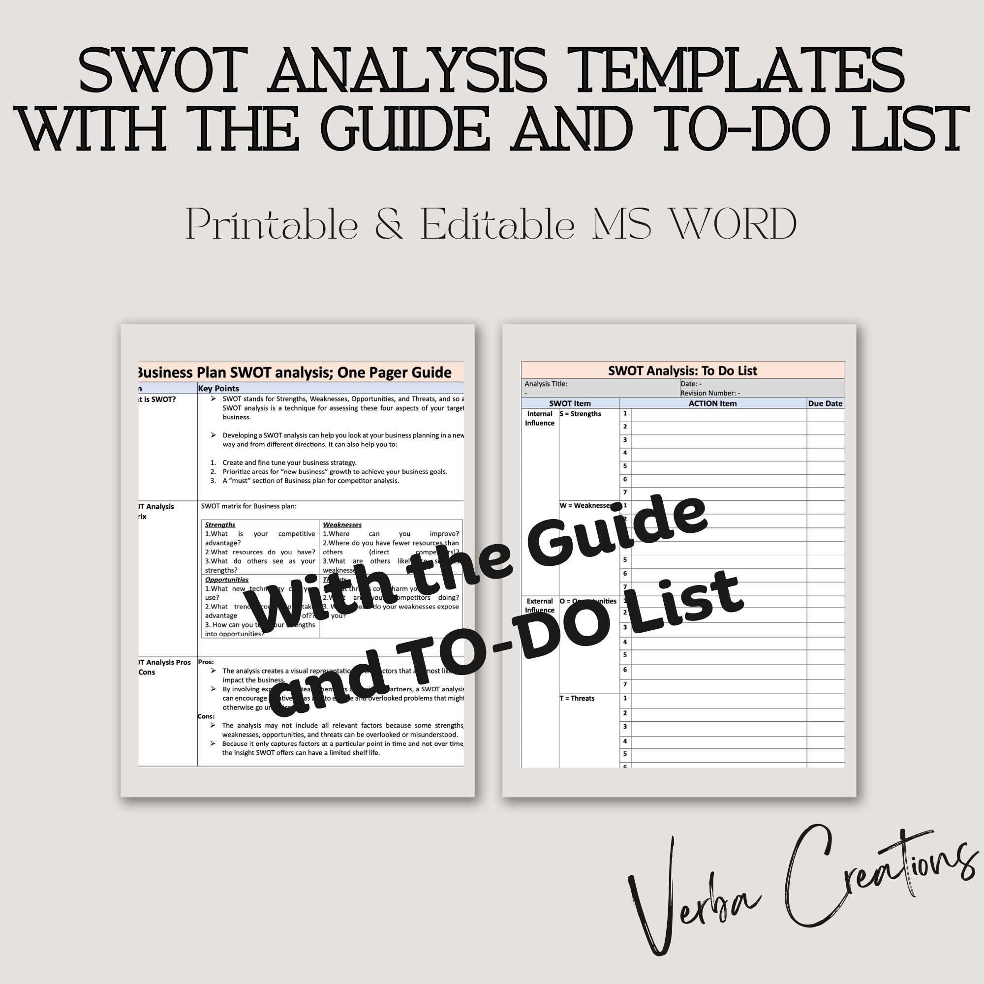Etsy SWOT Analysis Template, Swot Guide, SWOT Matrix, Company Swot ... Etsy SWOT Analysis Template, Swot Guide, SWOT Matrix, Company Swot ...