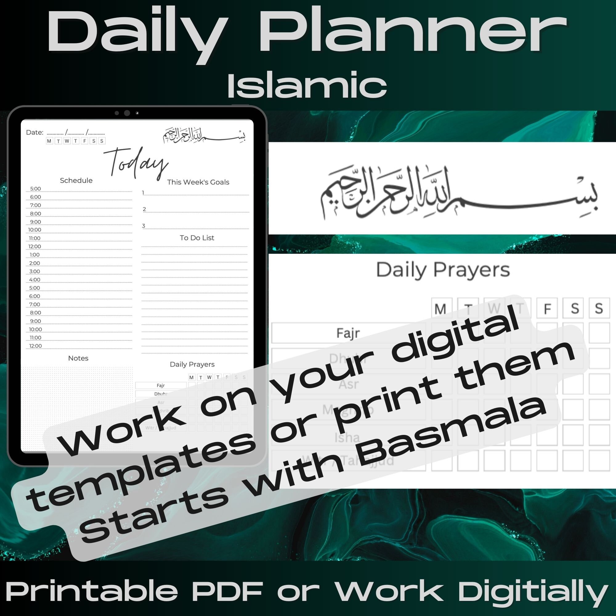 Etsy Islamic Planner, Daily Planner, Muslim Daily Planner, Islamic ...