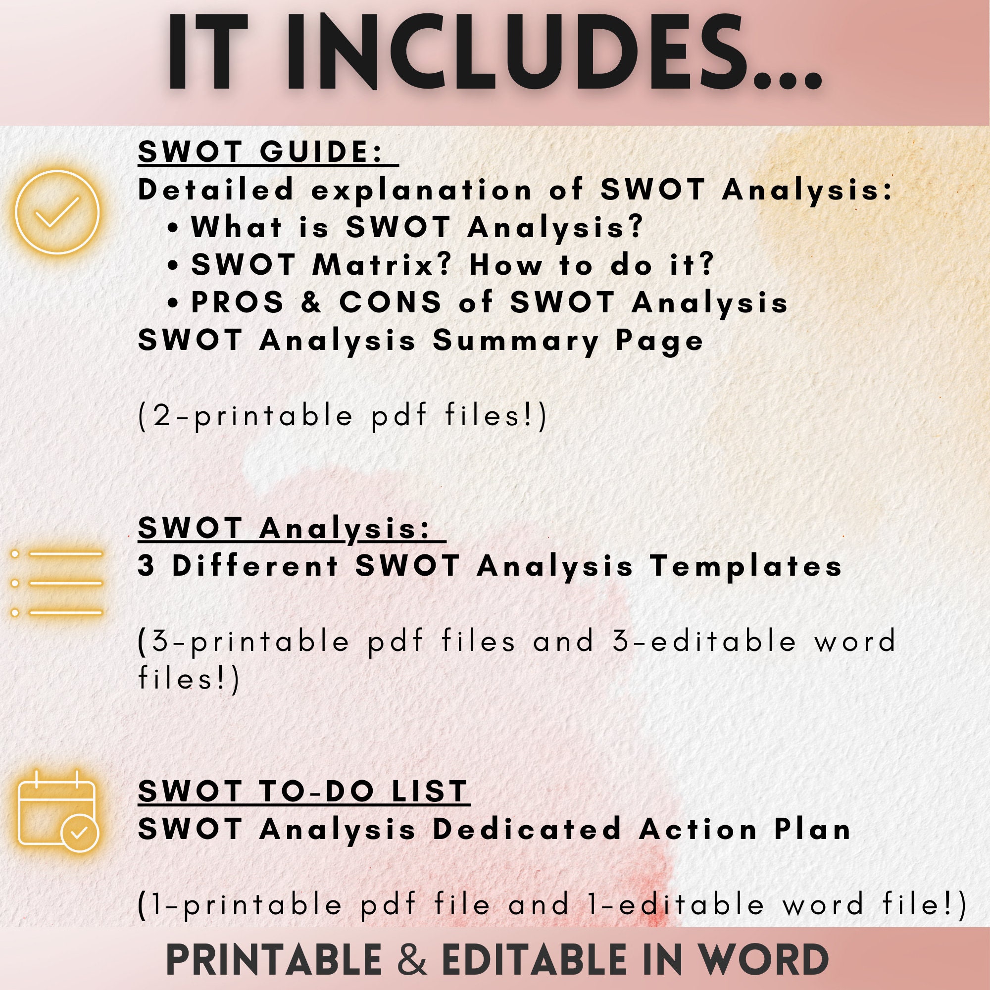 Etsy SWOT Analysis Template Swot Guide SWOT Matrix Company - Etsy Etsy SWOT Analysis Template Swot Guide SWOT Matrix Company - Etsy