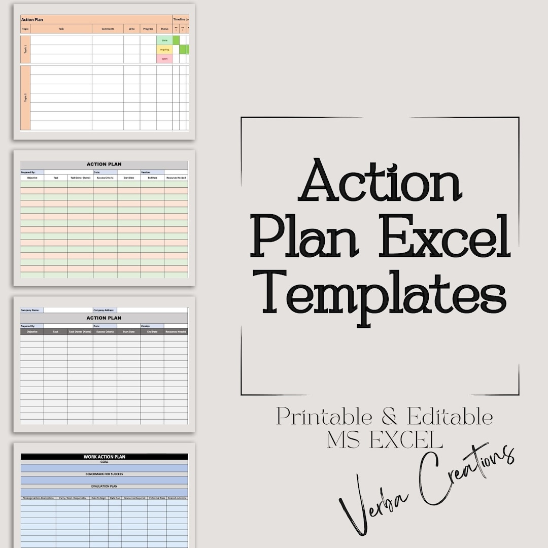 Action Plan Excel Template Action Plan Management Improvement Action
