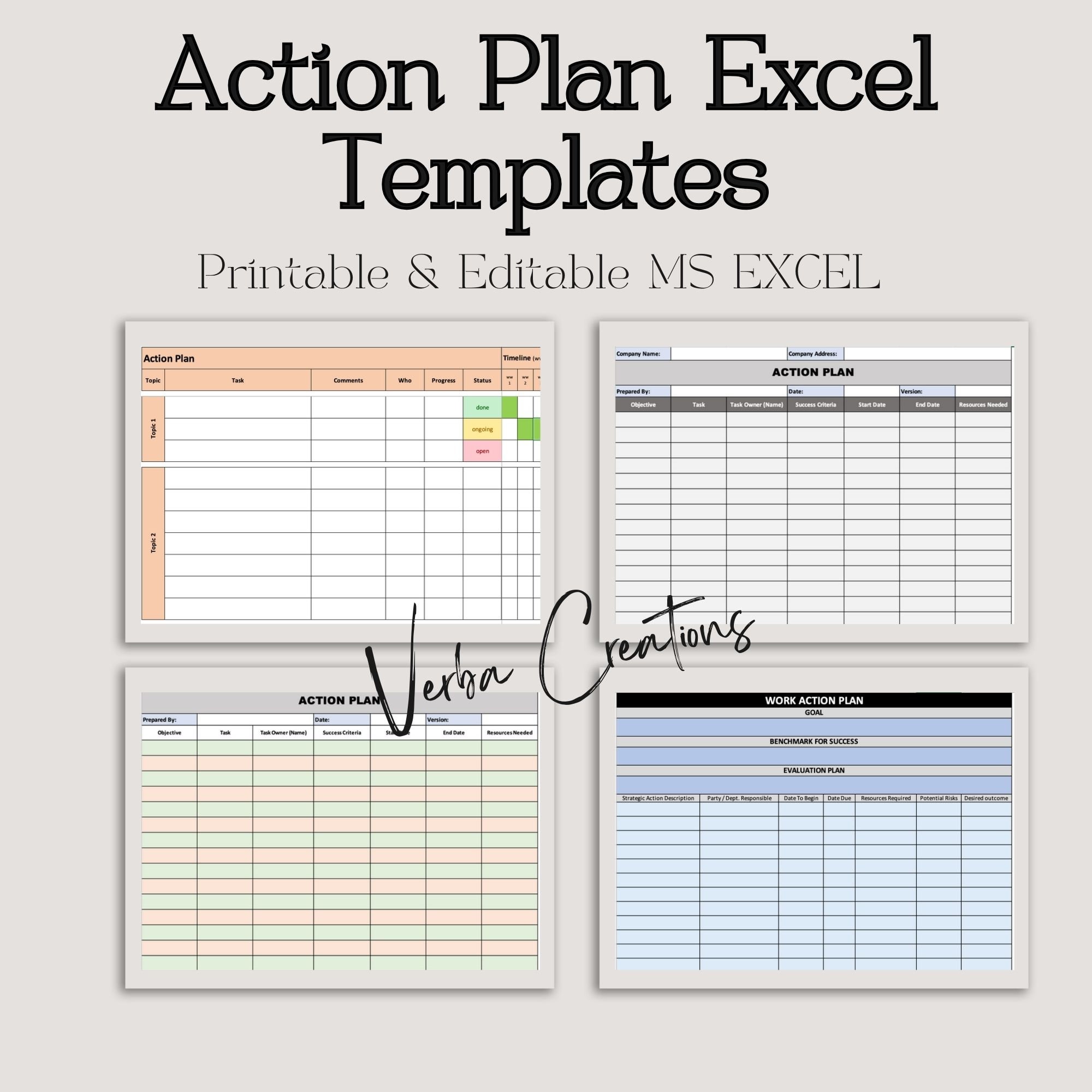 Action Plan Excel Template Action Plan Management Improvement Action