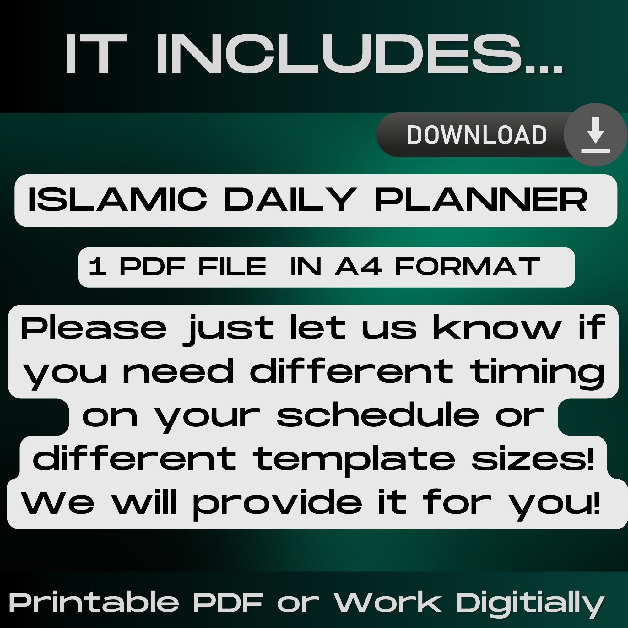 Etsy Islamic Planner, Daily Planner, Muslim Daily Planner, Islamic ...