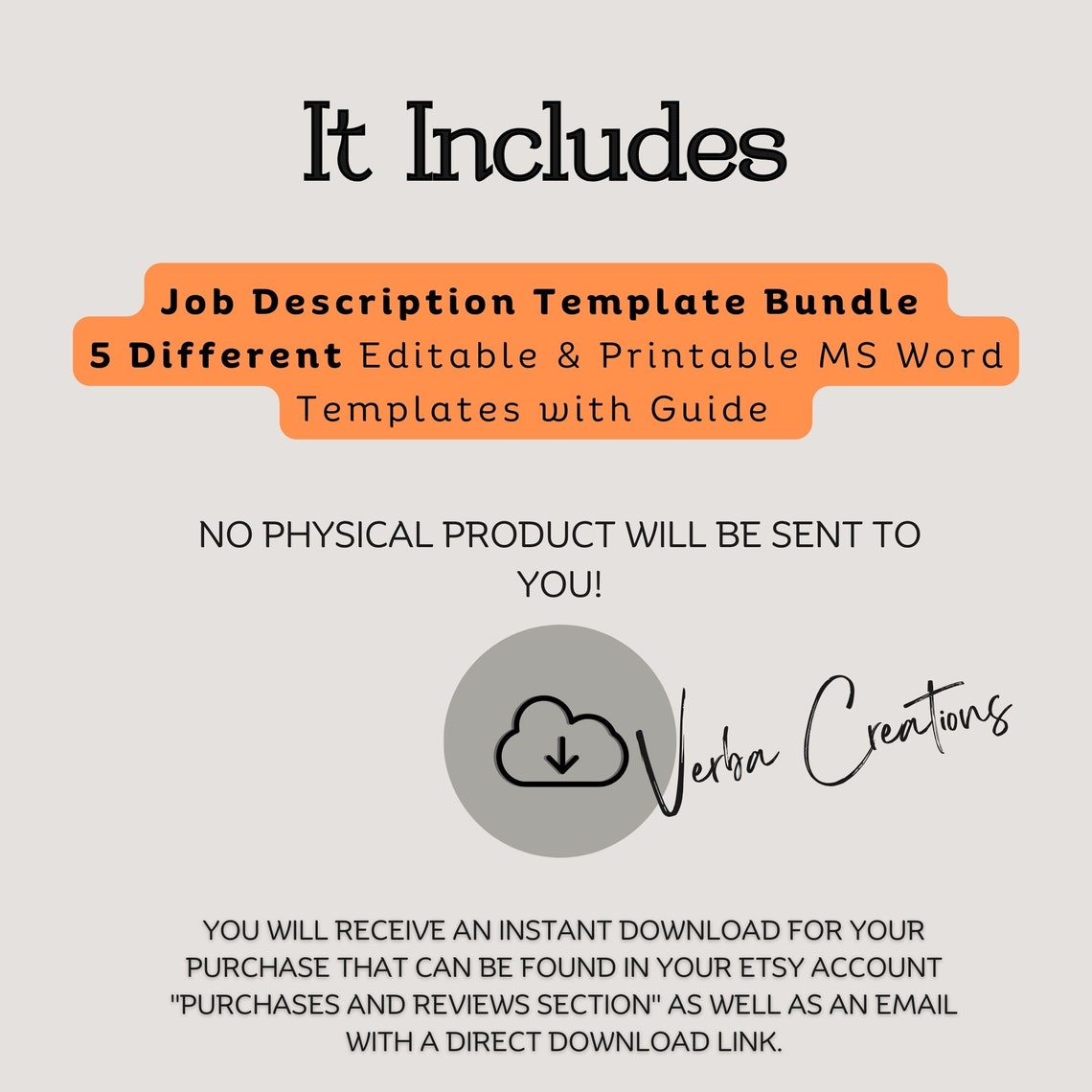 Job Description Template Bundle | Editable MS Word Template | Job ...
