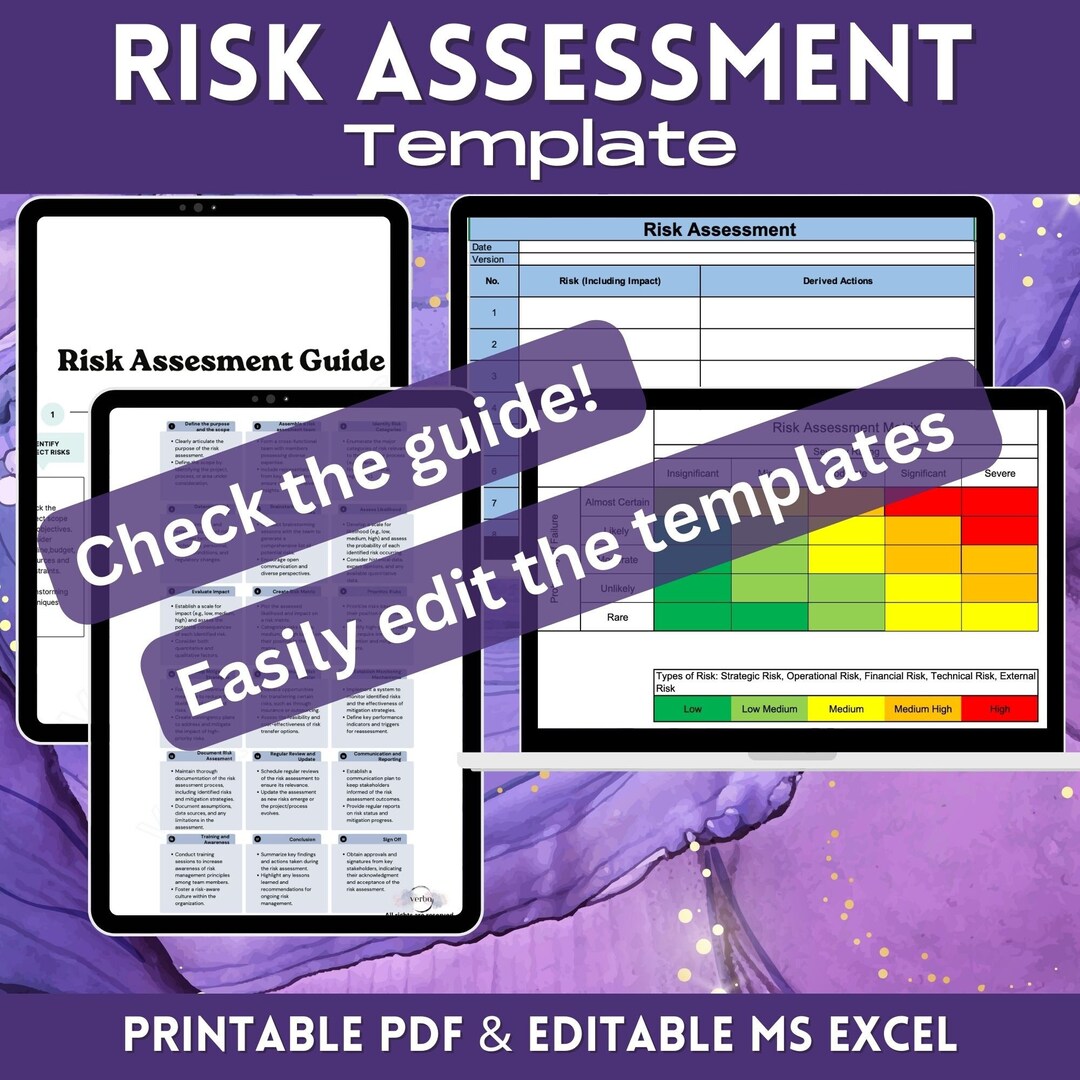ETSY Risk Assessment Template Fillable Risk Management - Etsy