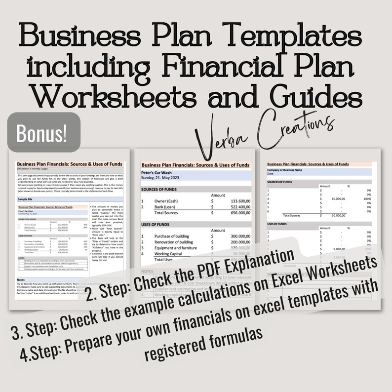 Etsy Ultimate Printable Business Plan Template Bundle Financial ...