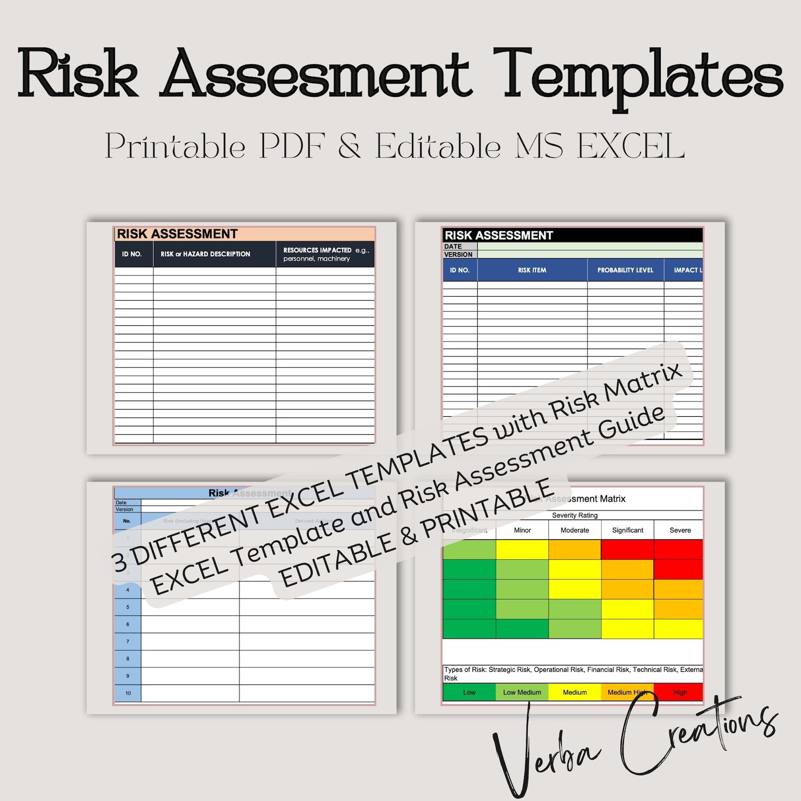 ETSY Risk Assessment Template Fillable | Risk Management | Fillable ...