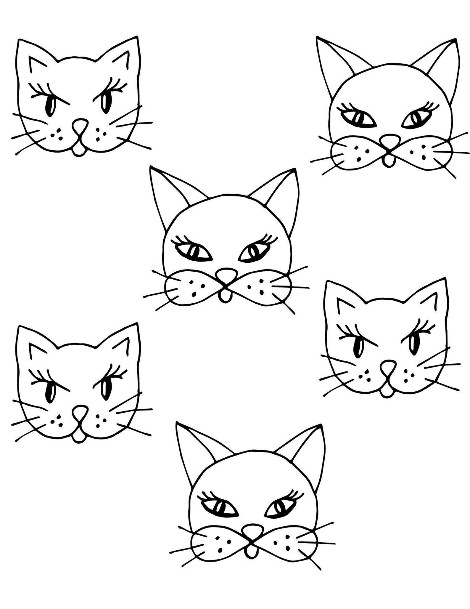 Cat Coloring Pages for Adults, Pdf Cat Coloring Pages, Coloring Pages ...