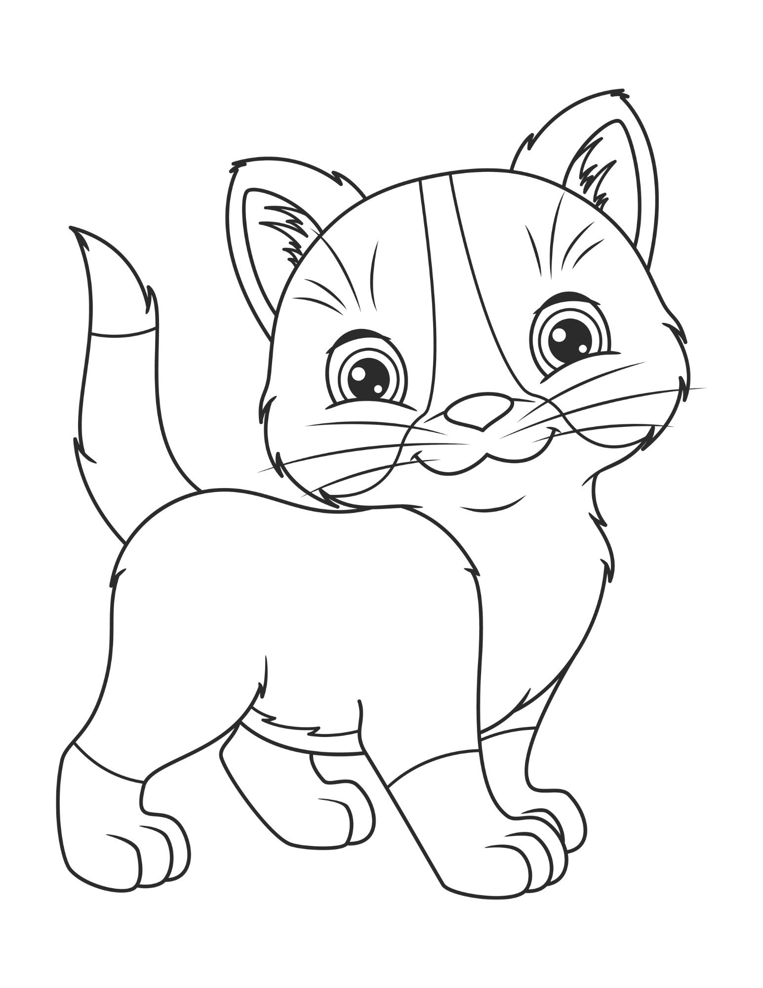 Cat Coloring Pages for Adults, Pdf Cat Coloring Pages, Coloring Pages ...