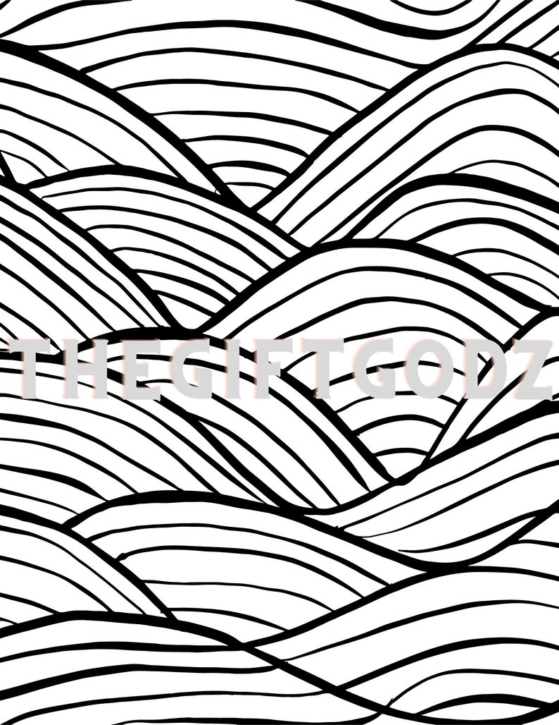 Line Art, Art Therapy Instant Download After Purchase, Trippy Coloring ...
